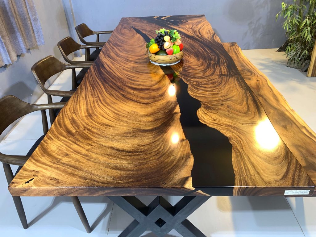 Alison 118" Large Slap Live Edge Dining Table - European Furniture